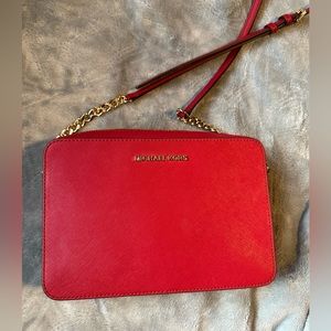 Michael Kors | Bags | Michael Kors Red Crossbody | Poshmark